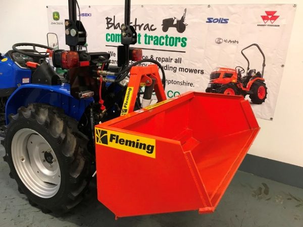 5ft Fleming Hydraulic Tipping Transport Box | Blacktrac Compact Tractors