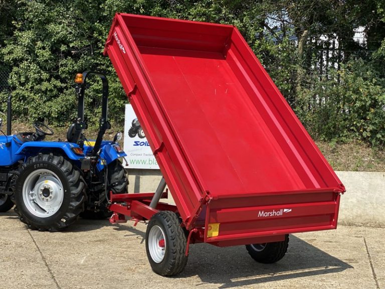 Marshall's 4-Tonne Dropside Tipping Trailer for Compact Tractors