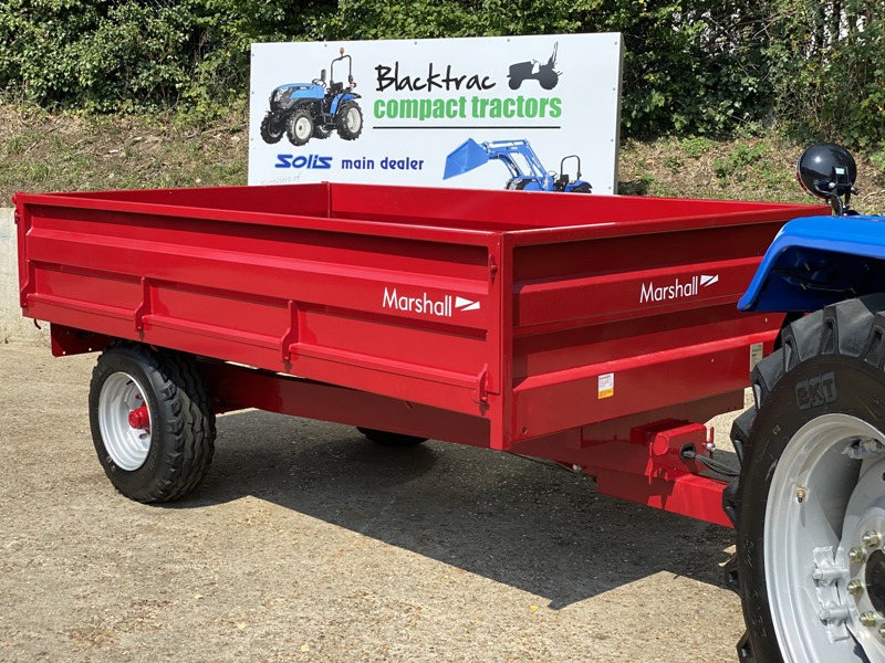 Marshall's 4-Tonne Dropside Tipping Trailer for Compact Tractors