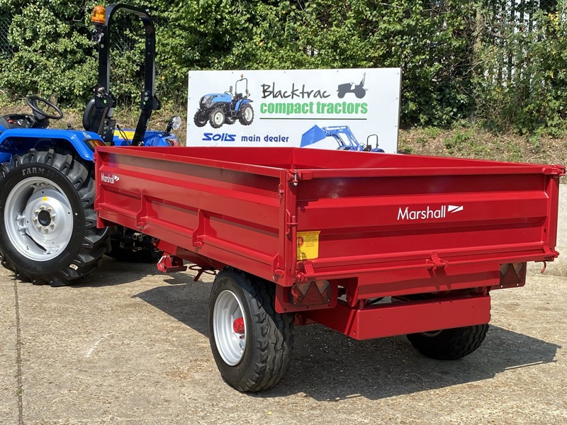 Marshall's 4-Tonne Dropside Tipping Trailer for Compact Tractors