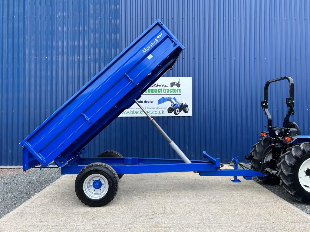 Marshall's 4-Tonne Dropside Tipping Trailer for Compact Tractors
