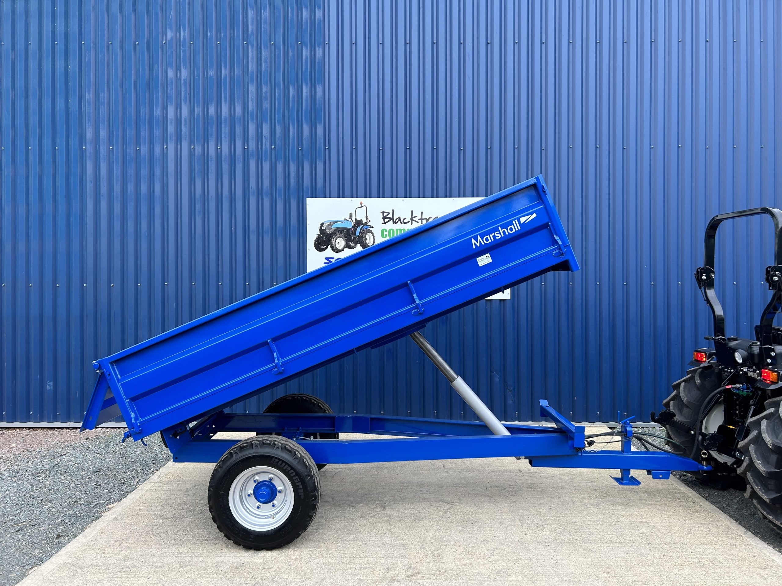Marshall's 4-Tonne Dropside Tipping Trailer for Compact Tractors