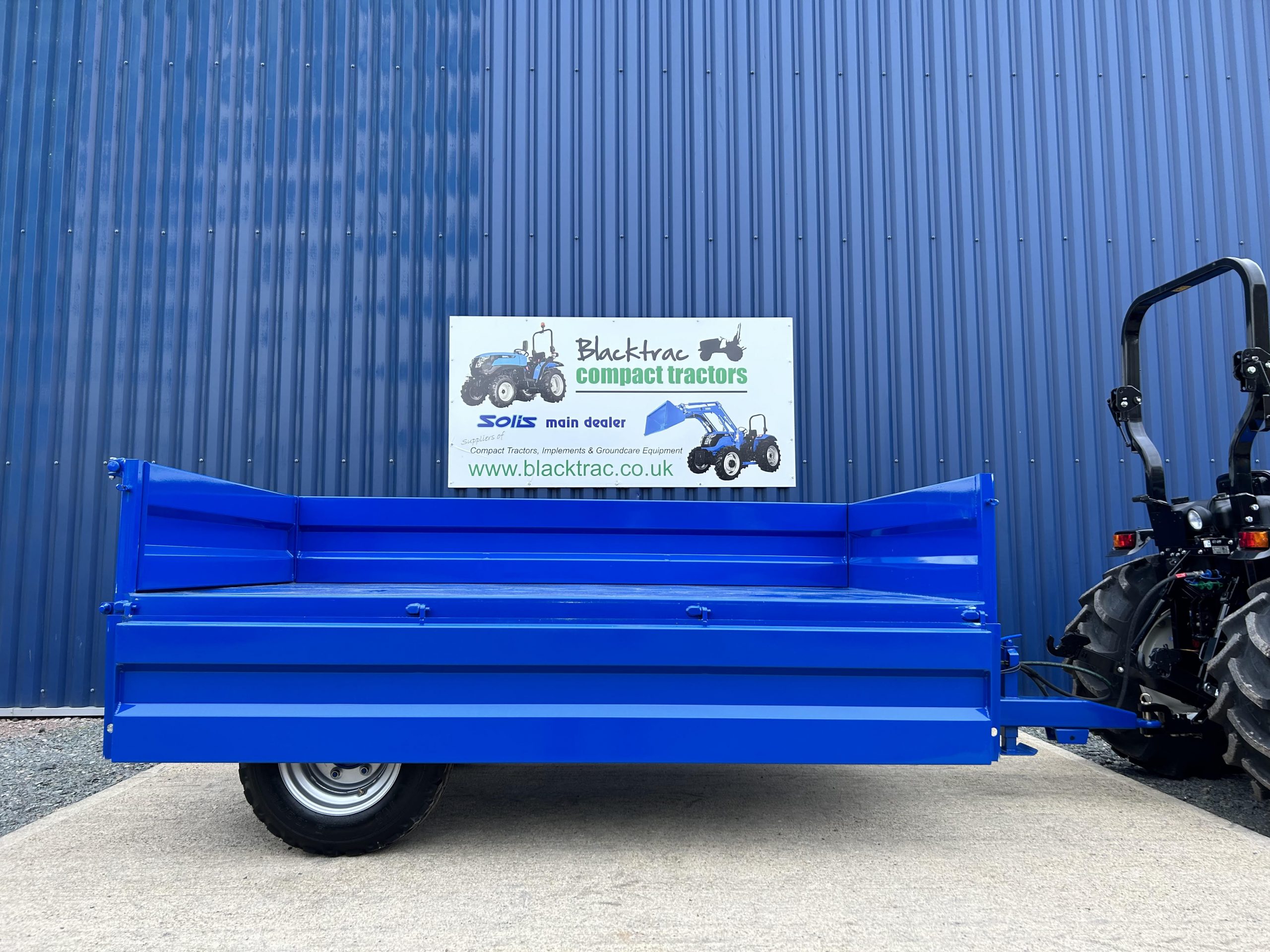 Marshall's 4-Tonne Dropside Tipping Trailer for Compact Tractors